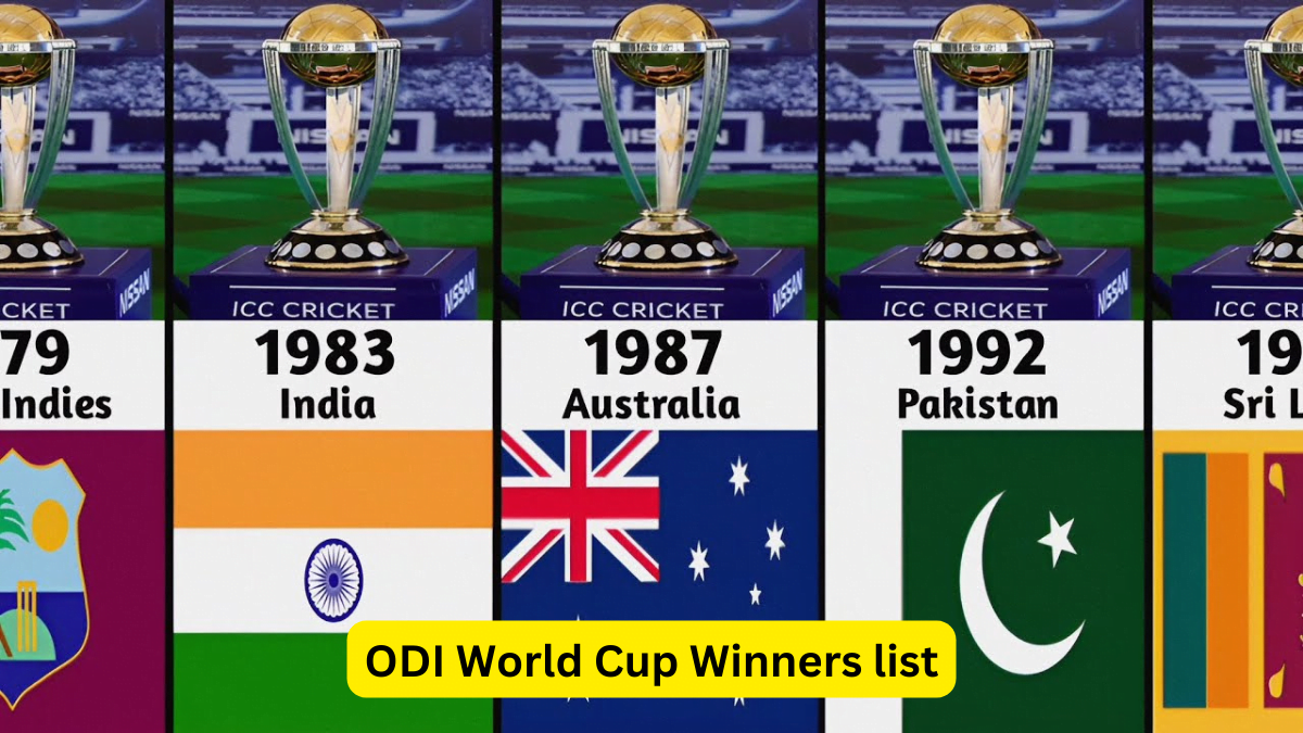 ICC Cricket World Cup Winners List From 1975 To 2023